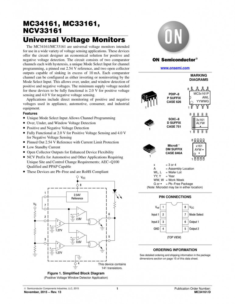 MC33161 datasheet page 1