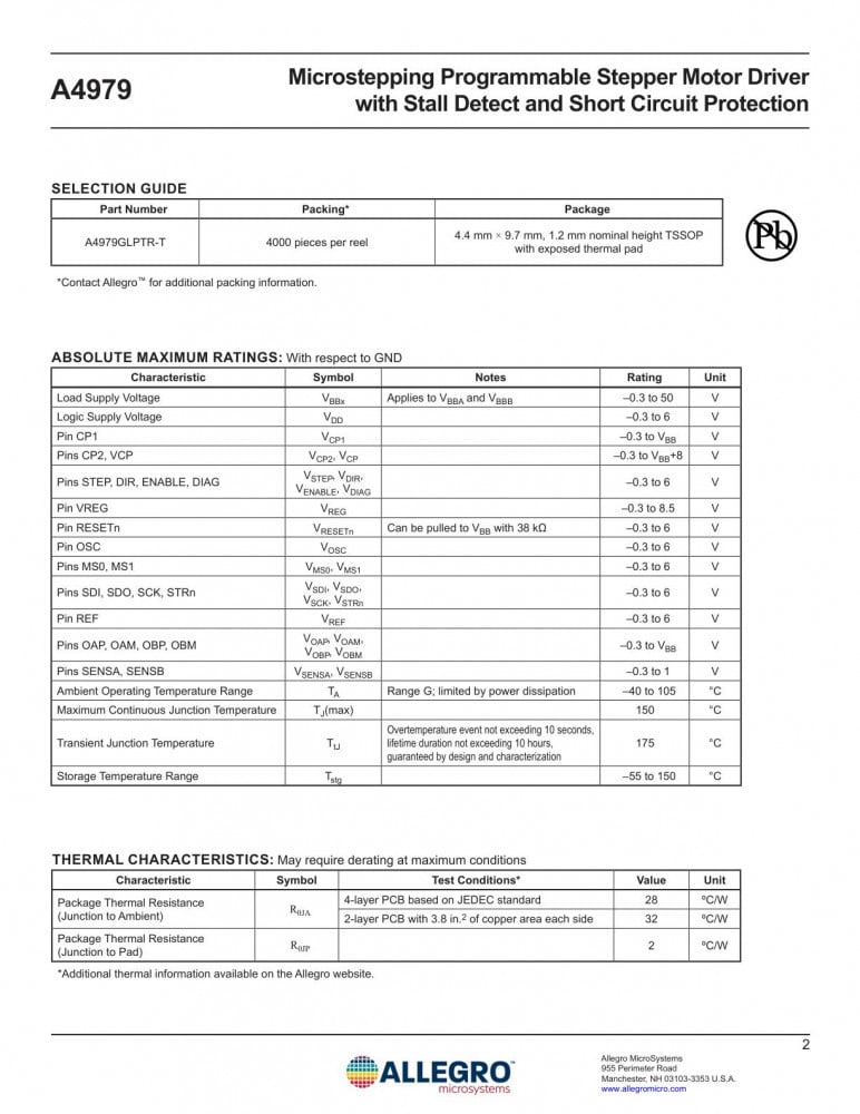 A4979 datasheet page 2