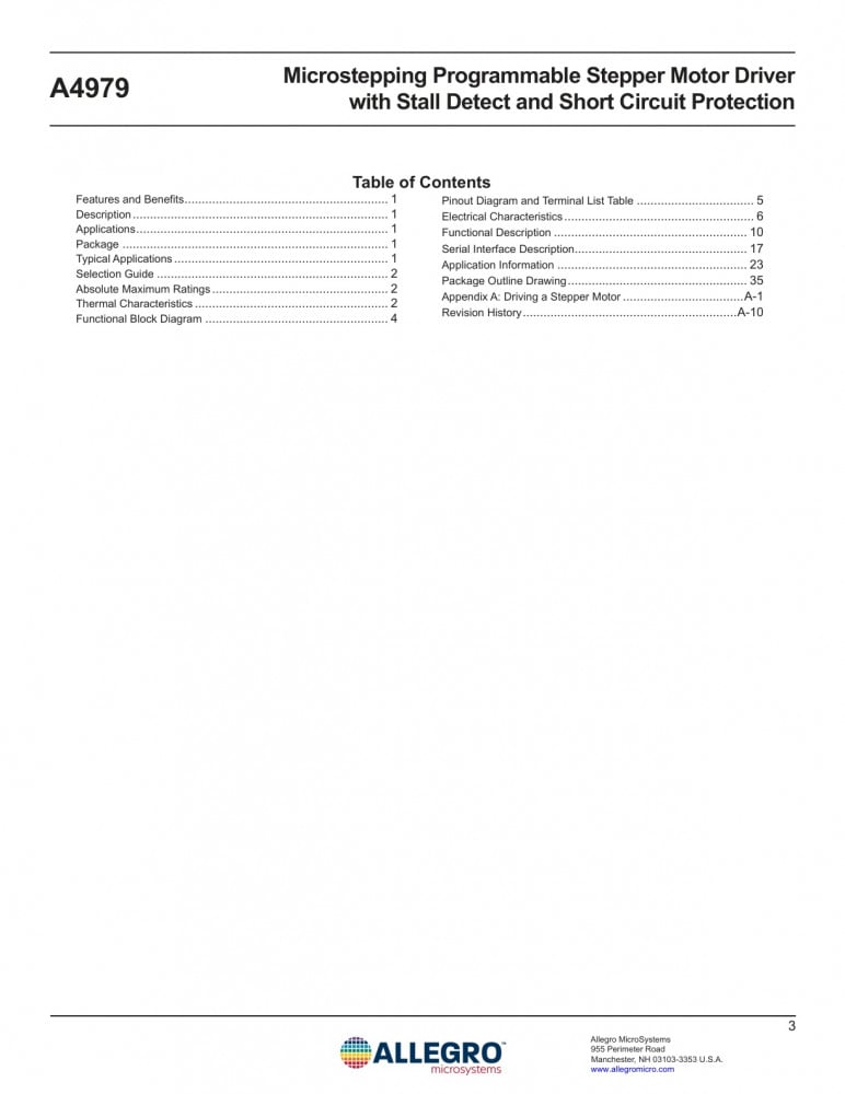 A4979 datasheet page 3