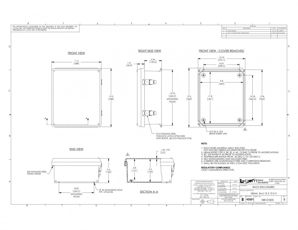 L-com NB121005 technical document page