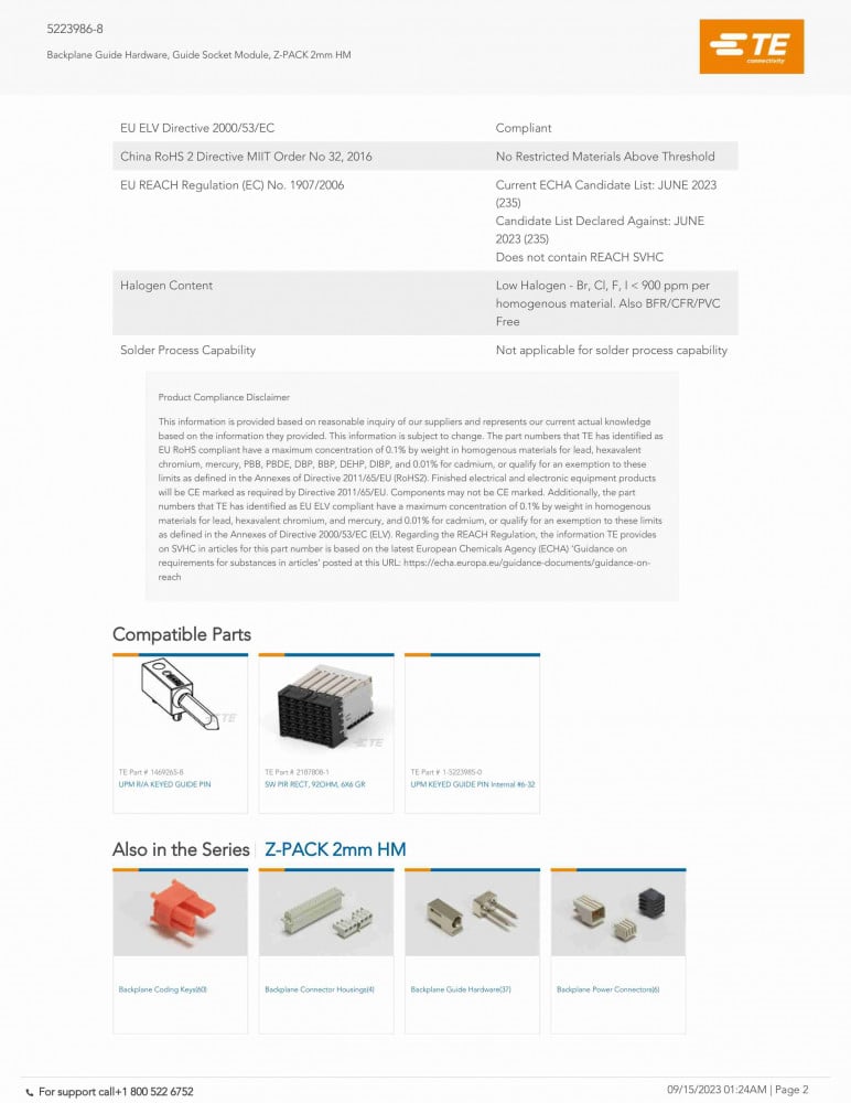 5223986-8 technical document page 2