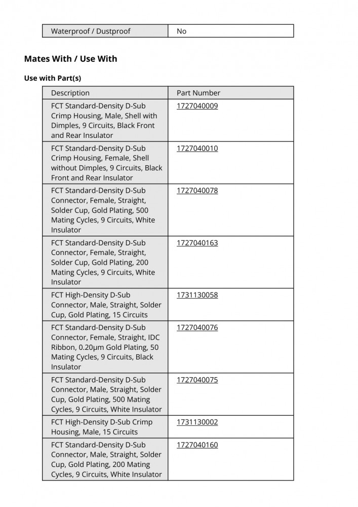 MOLEX 1731110670 product drawing, page 3