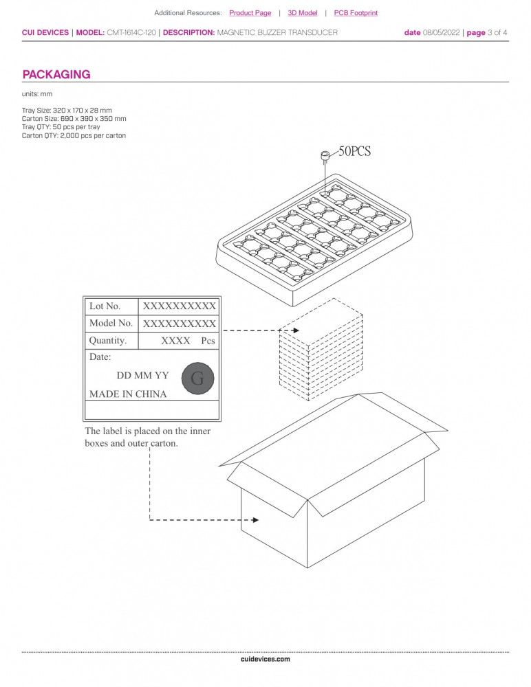 CMT-1614C-120 datasheet page 3