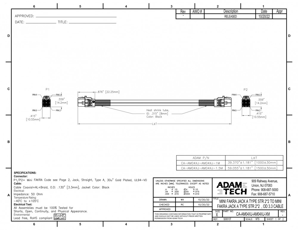 CA-AM04ZJ-AM04ZJ-1M technical document page 1