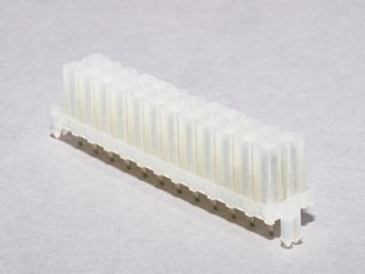 Mini-Fit Plus PCB Receptacle, 4.20mm Pitch, Dual Row, Vertical, Blind Mating, 14 Circuits, with Snap-in Plastic Peg PCB Lock, PA Polyamide Nylon 6/6, UL 94V-2, Select Gold (Au) Over Nickel (Ni) Plating
