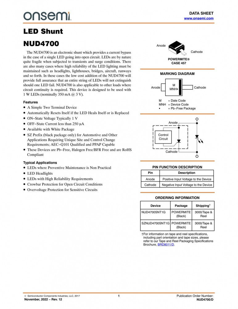 NUD4700 technical document page 1