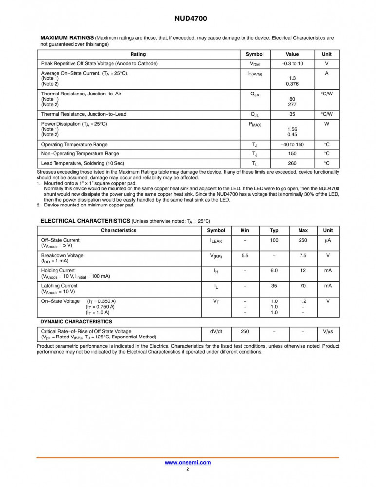 NUD4700 technical document page 2