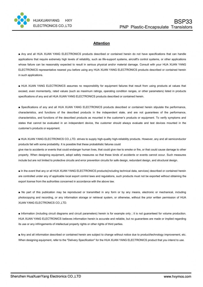 BSP33-HXY datasheet page 5