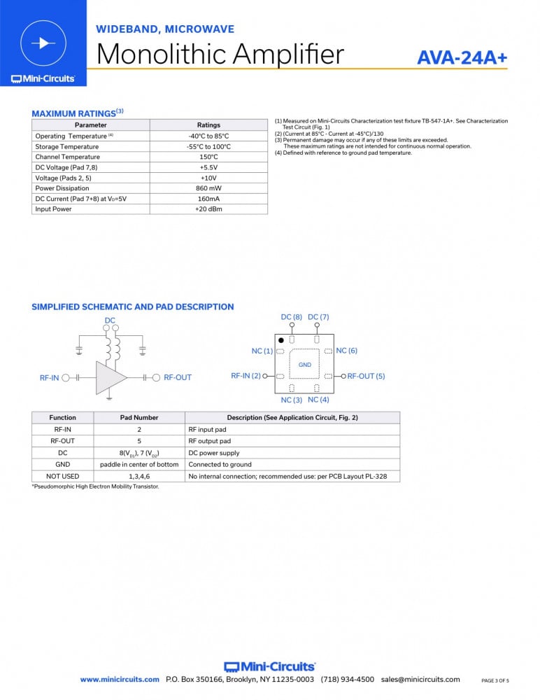 AVA-24A+ datasheet page 3