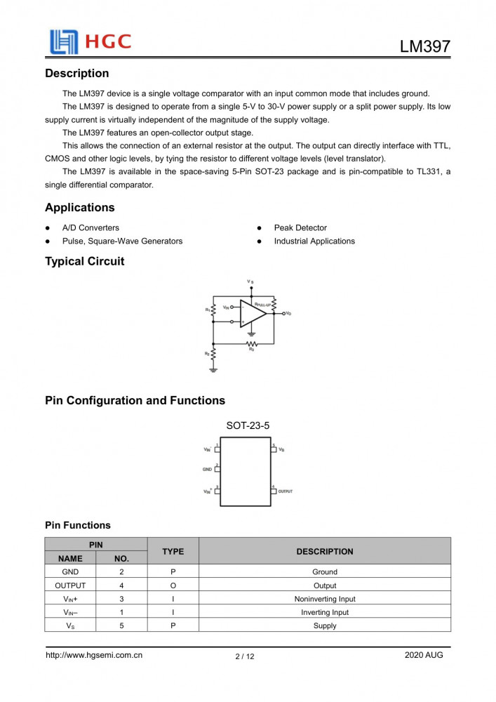 LM397DBVRG datasheet page 2