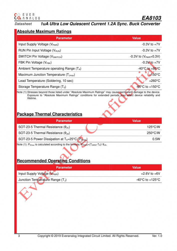 EA8103T5R datasheet page 3