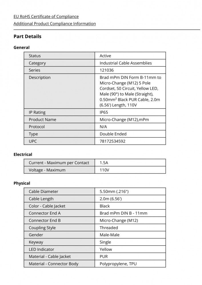 Molex technical drawing page 2