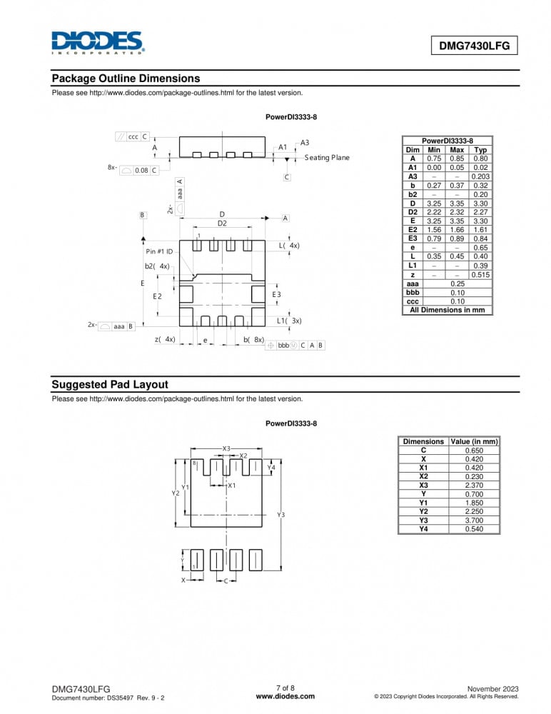 DMG7430LFG-7 datasheet page 7