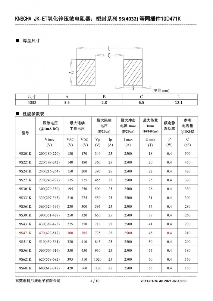 KNSCHA 9S471K68RV0455 datasheet page 4