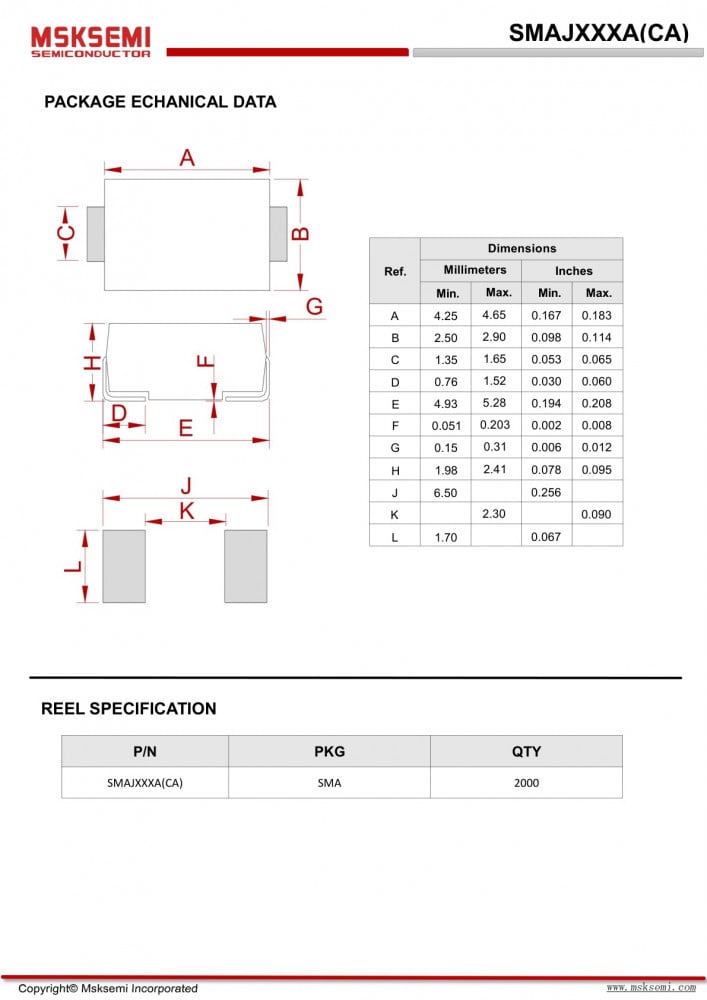 MSKSEMI SMAJ series datasheet page 7