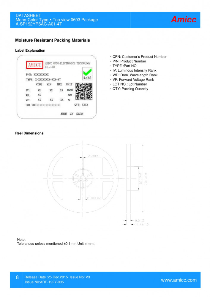 A-SP192YR6AC-A01-4T datasheet page 8