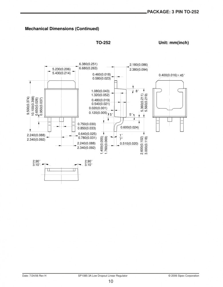 SP1085 datasheet page 10