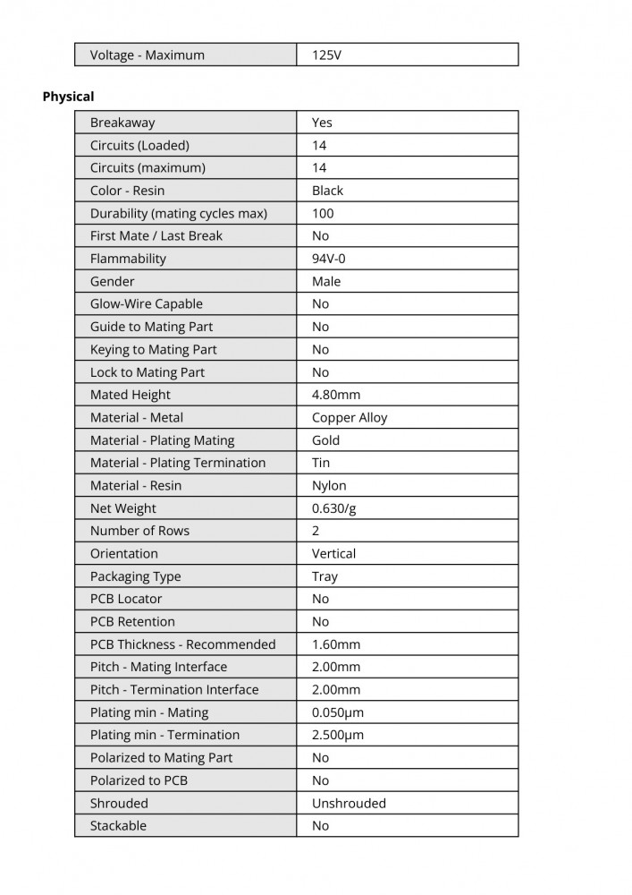 MOLEX 877620012 technical document preview, page 3