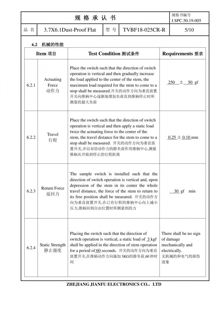 TVBF18-025CR-R specification page 6