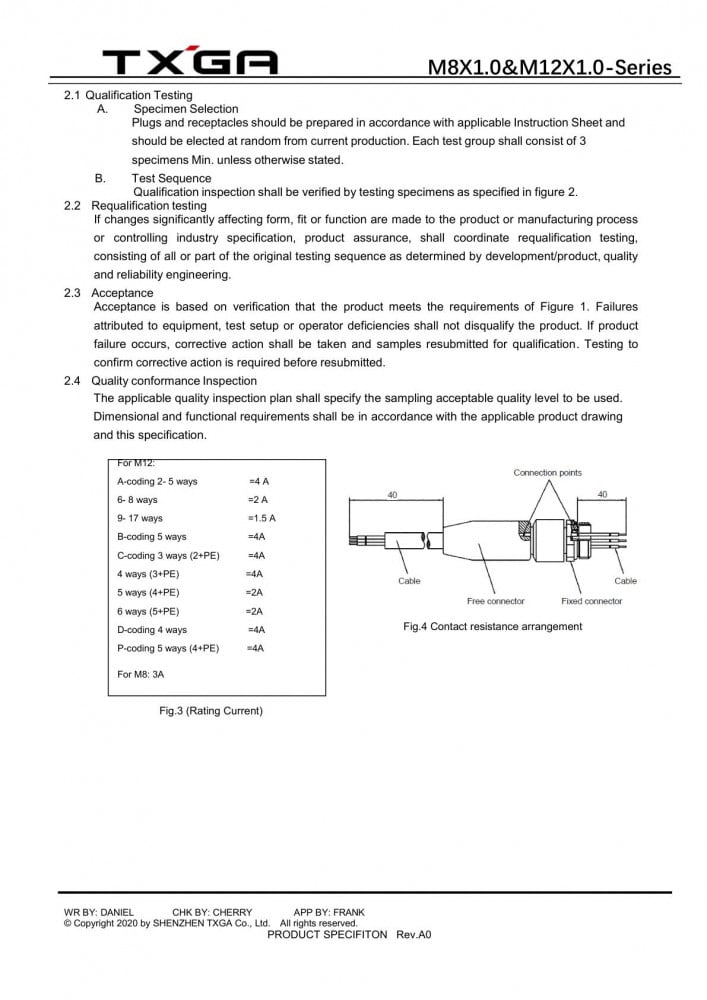 TXGA connector specification page 5