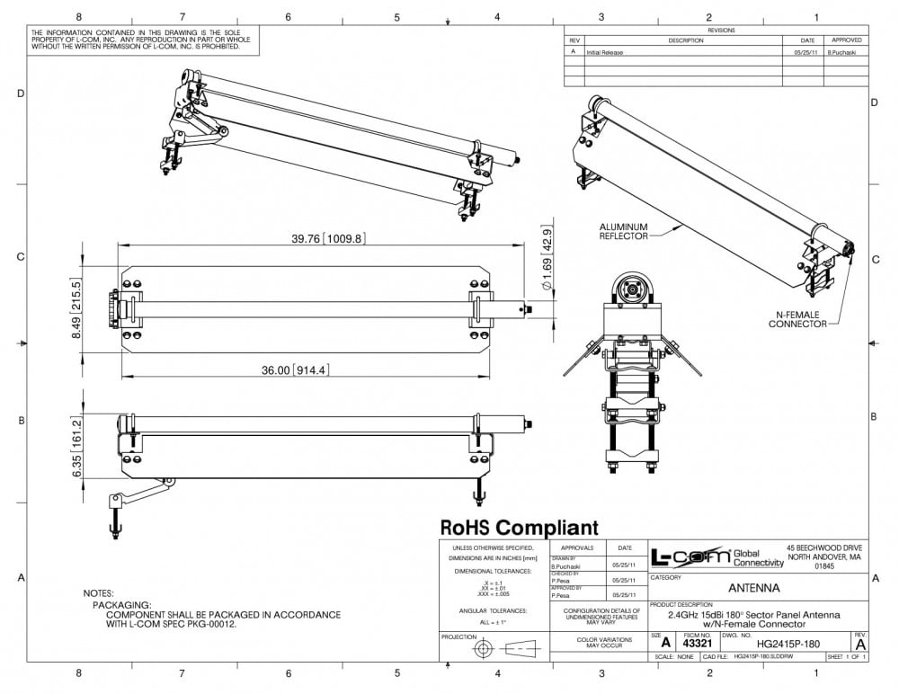 HG2415P-180 technical document page