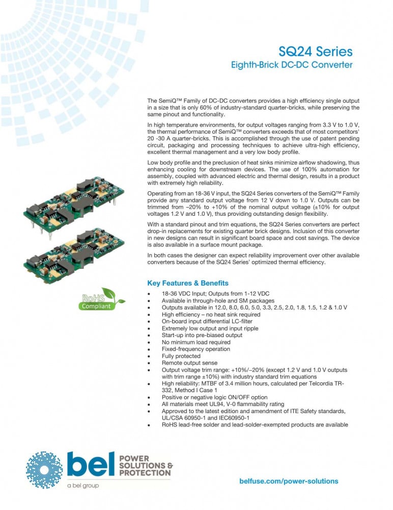 SQ24 Series datasheet page 1