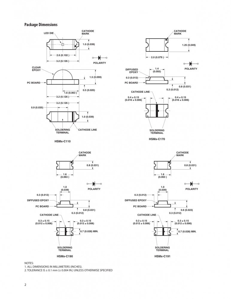 HSMA-C110 datasheet page 2