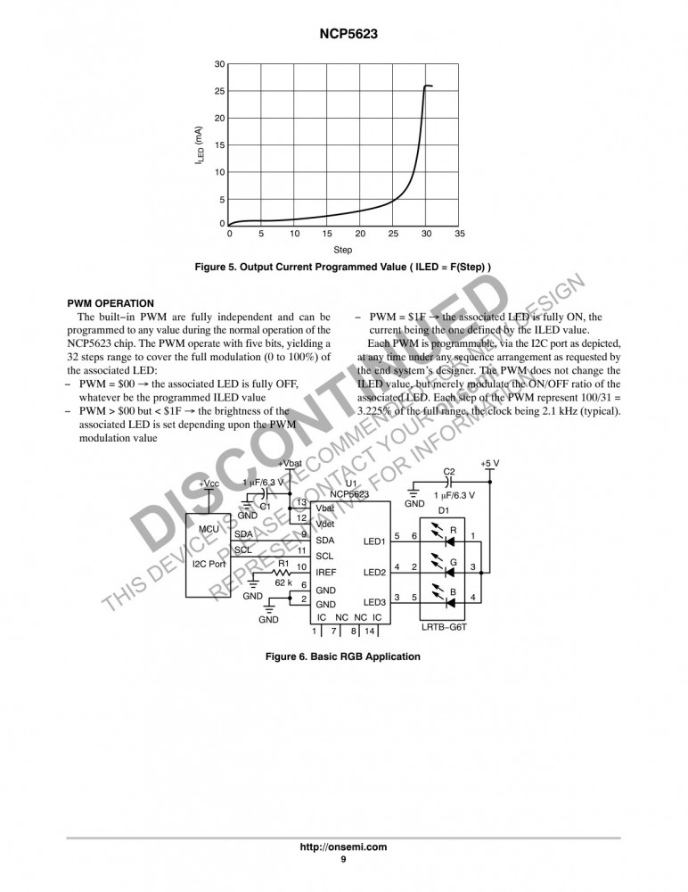 NCP5623 datasheet page 9