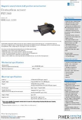 Amphenol PST360G2-1A-C0011-ERA090-05K Angle & Linear Position Measuring Chip for sale