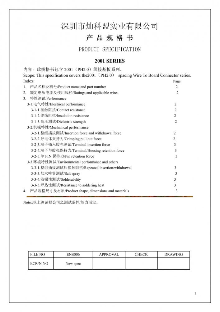 Ckmtw 2001S series specification page 3