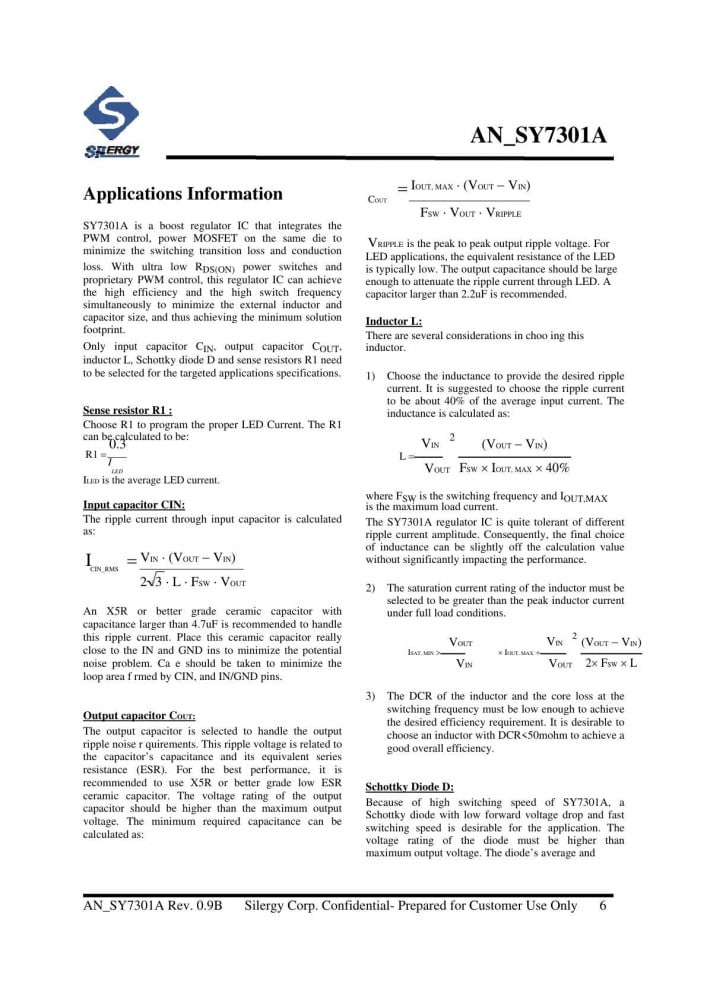 SY7301ADBC datasheet page 6