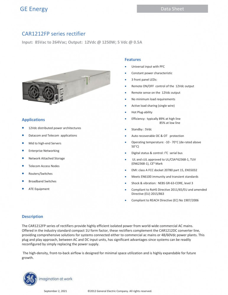 CAR1212FPBC-Z01A datasheet page 1