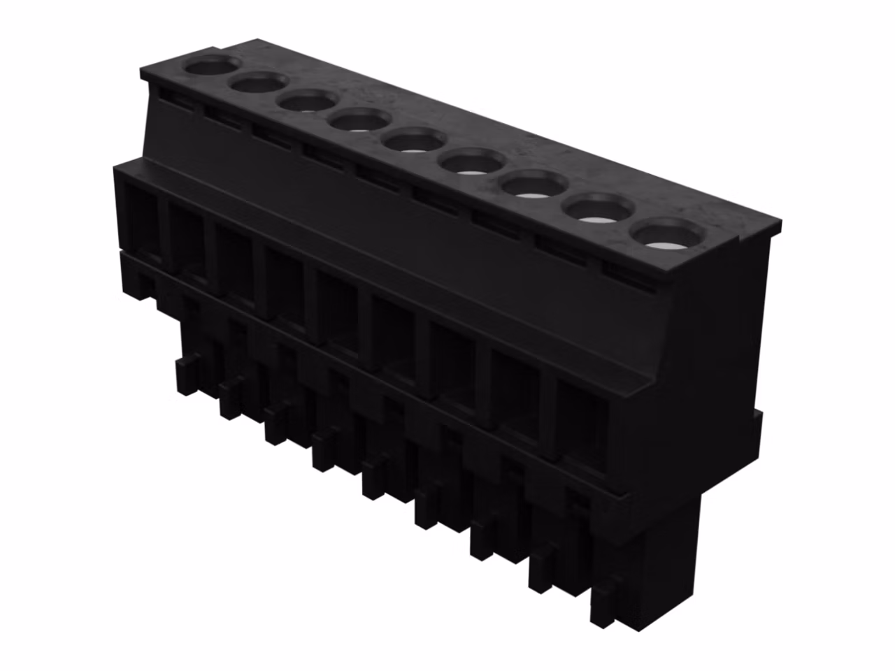 3.81mm Pitch Eurostyle Vertical Plug, with Standard Imprinting, Front Wire Entry, Black, 9 Circuits for sale