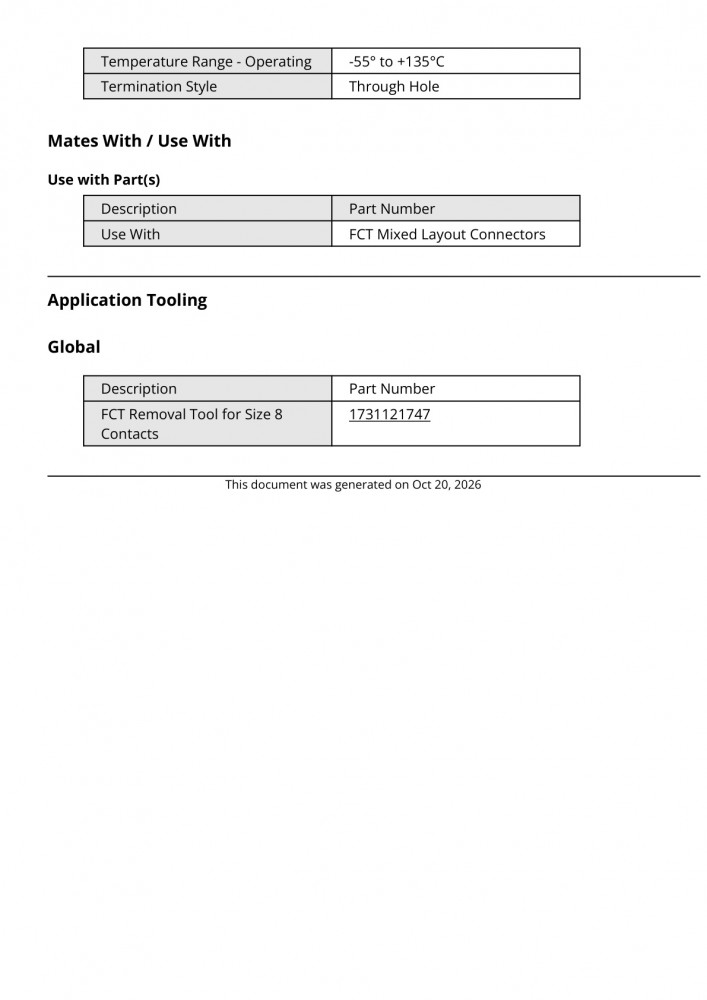 Technical document page 3 for MOLEX 1731140044