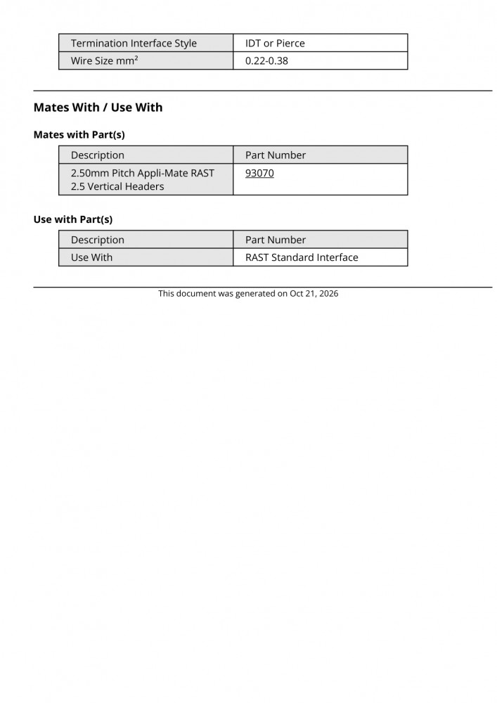 Technical document image 3 for MOLEX 938062005
