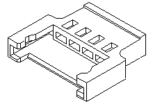 2.00mm Pitch, Micro-Latch Receptacle Crimp Housing, Single Row, 11 Circuits, Natural