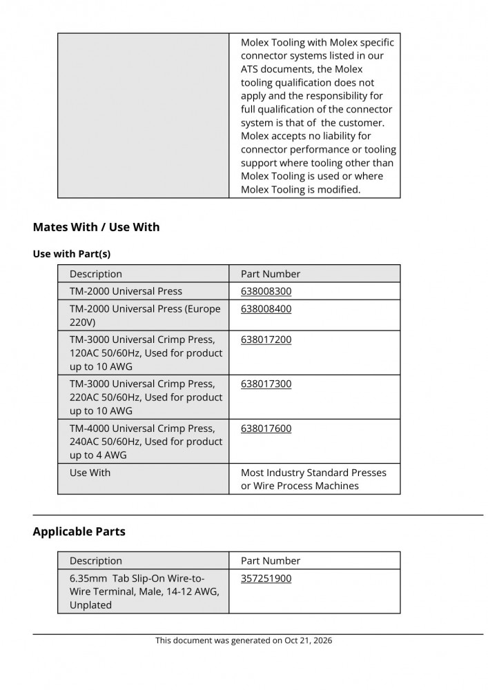 Molex 638014900 product documentation image 3