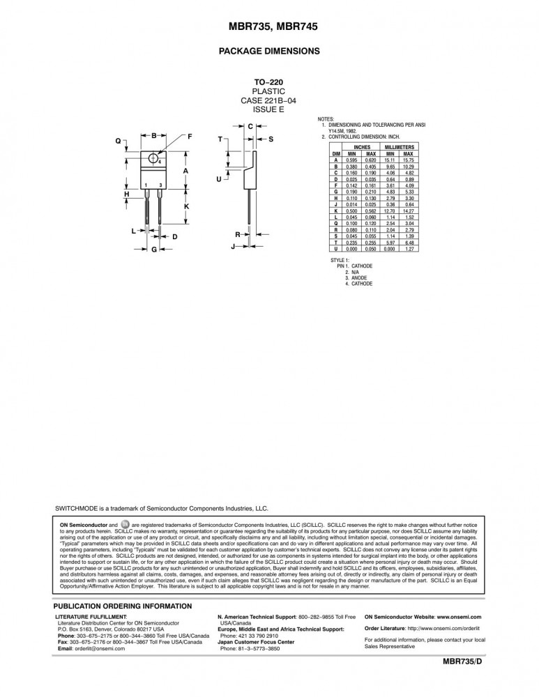 MBR745G technical document page 5