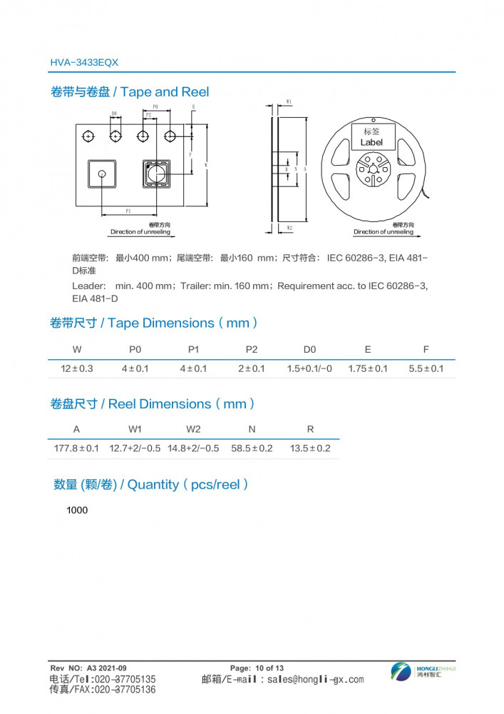 HVA-3433EQX datasheet page 10