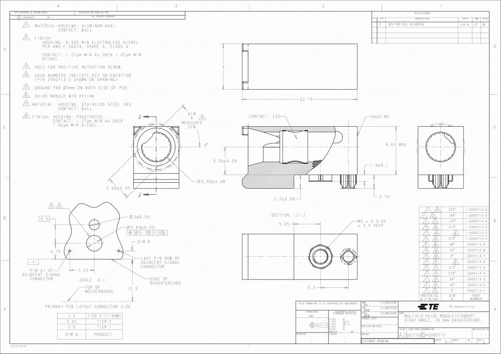 TE Connectivity 2000713-9 technical document preview