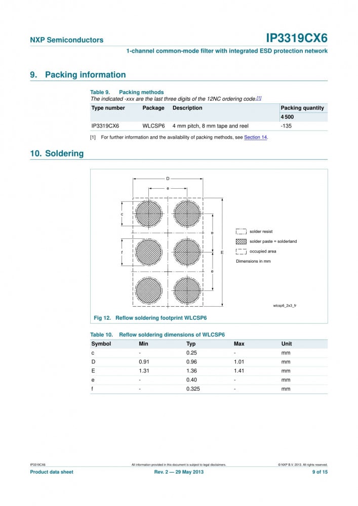 IP3319CX6 datasheet page 10