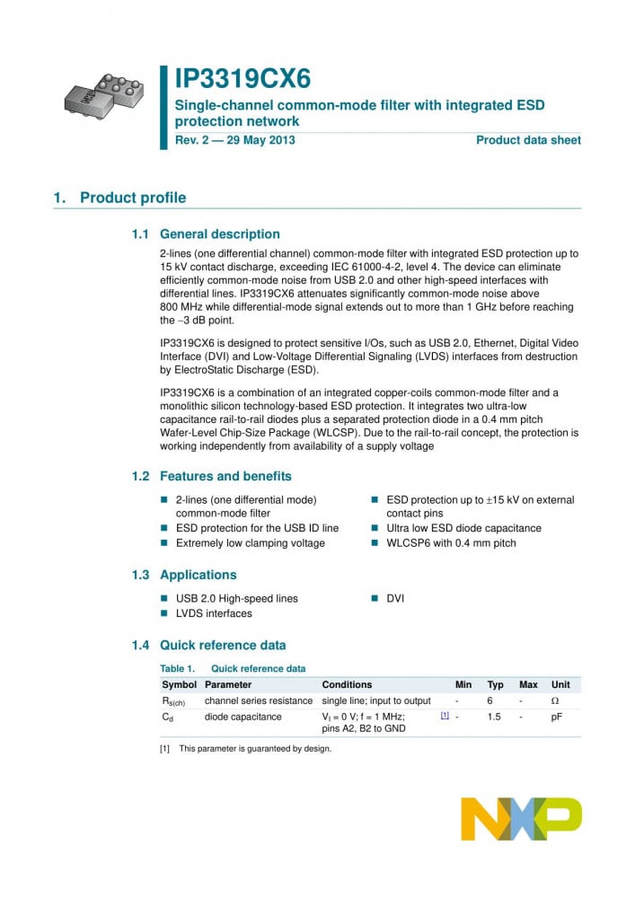 IP3319CX6 datasheet page 2