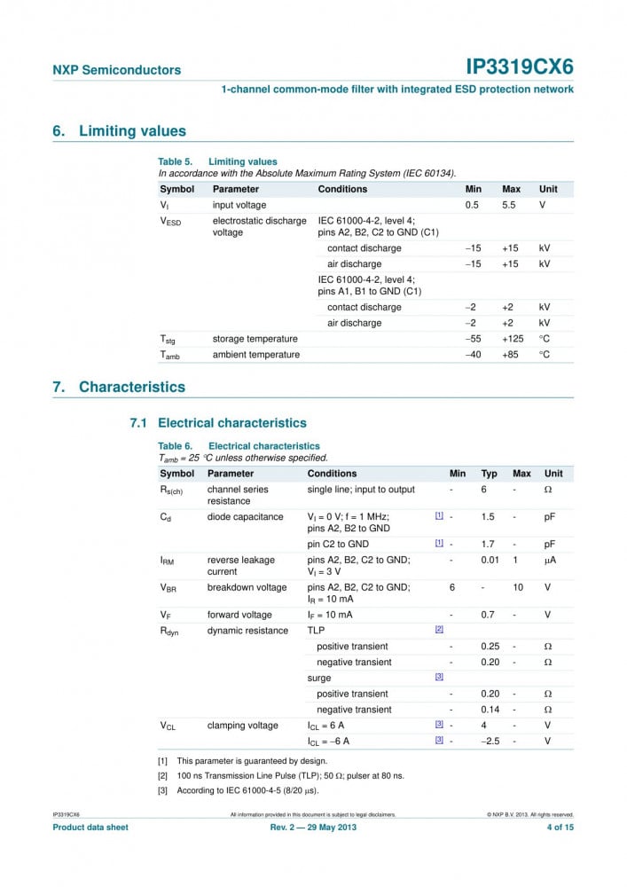 IP3319CX6 datasheet page 5