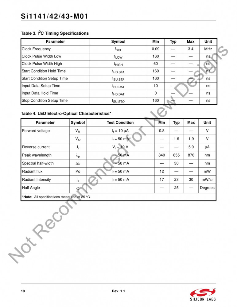SI1143-M01 documentation page 10