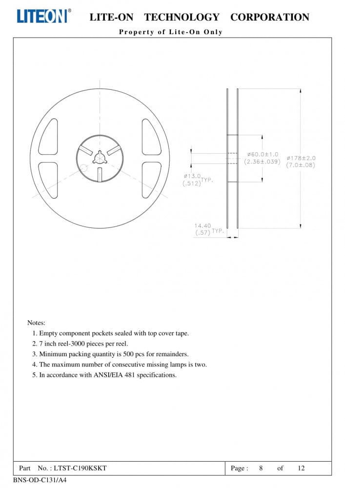 LTST-C190KSKT datasheet page 9