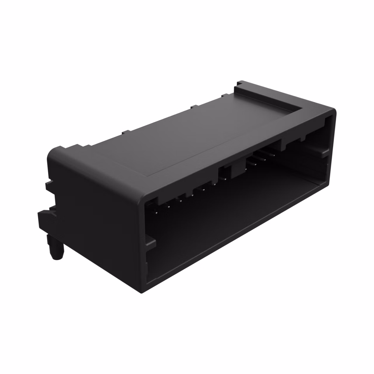 Mini50 Unsealed Right-Angle Header, UL 94 HB, Dual Row, 24 Circuit, Polarization Option C, 2.80mm Pin Length, Dark Gray, Tape and Reel for sale