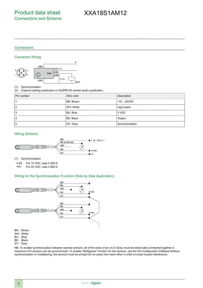 XXA18S1AM12 technical document page 4