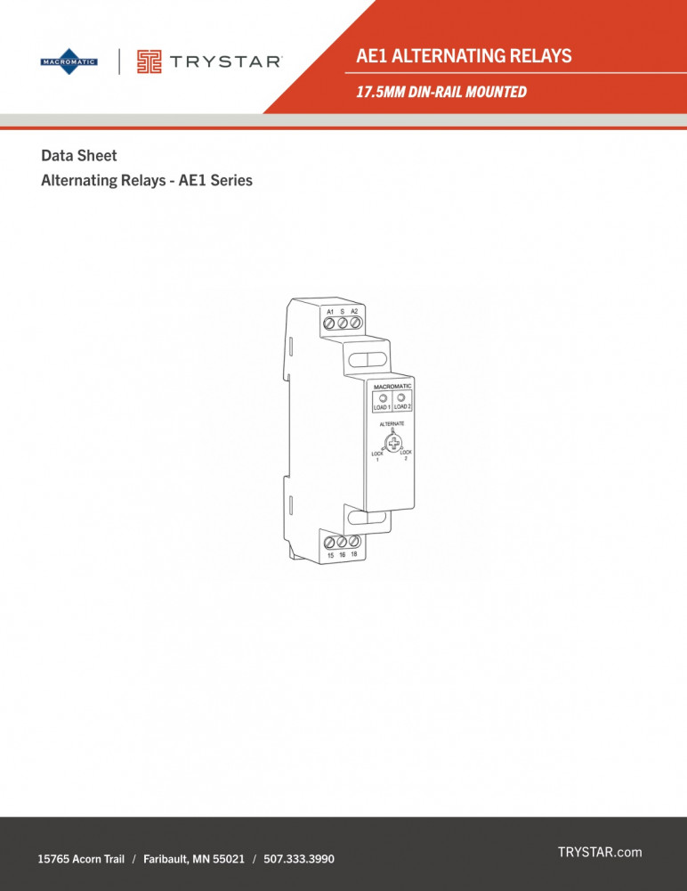 AE1 Series datasheet page 1