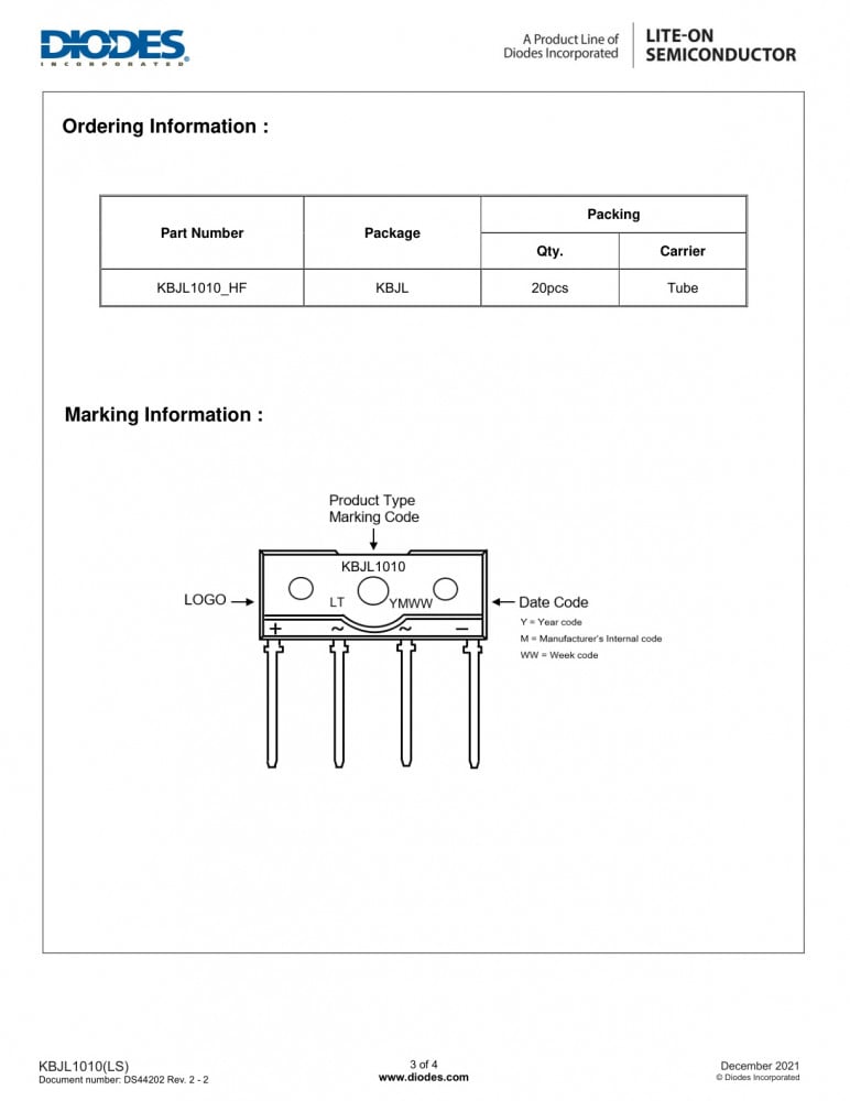 KBJL1010-LS datasheet page 3