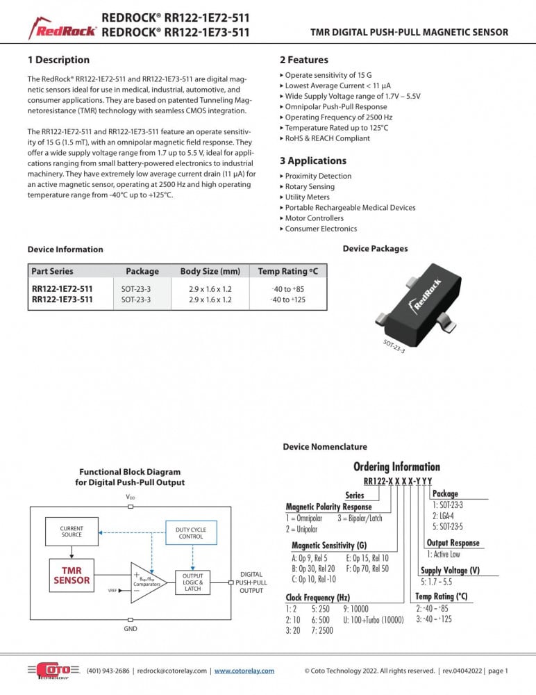 RR122-1E73-511 datasheet page 1